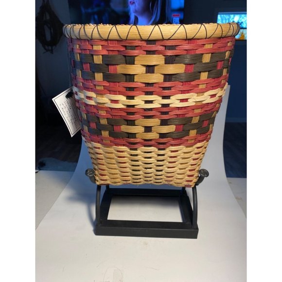 Handmade | Accents | Vintage Cherokee Style Basket With Iron ...